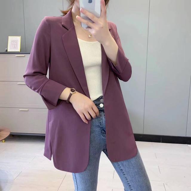 Casual suit outer set female 2024 spring and summer thin net red design ...