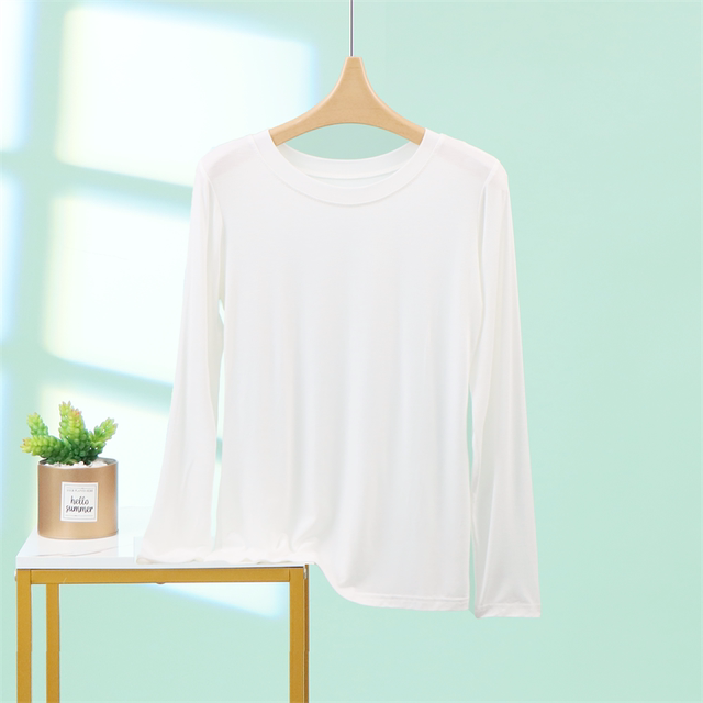 2024 Modal long-sleeved T-shirt for women in autumn thin inner layering ...