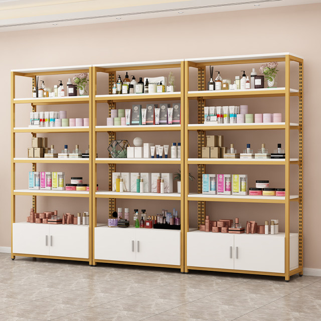 Adjustable shelf display cabinet display cabinet storage rack beauty ...