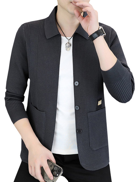 Men's jacket autumn new trendy fashion sweater business slim colors ...