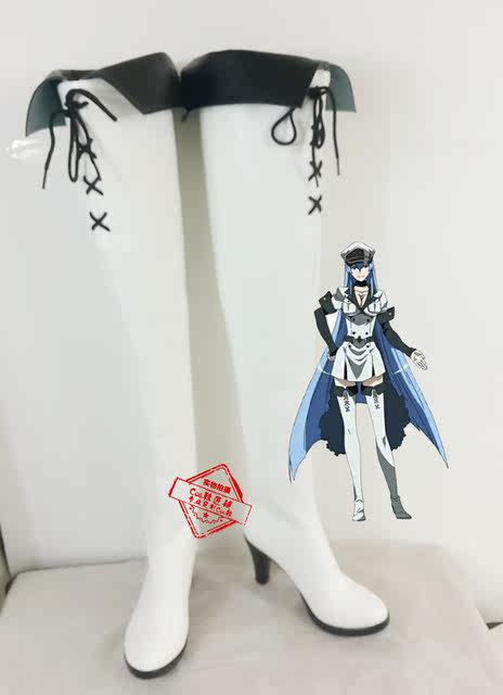 Z8 Cutting Red Pupil Esdeath cosplay shoes customized to increase the ...