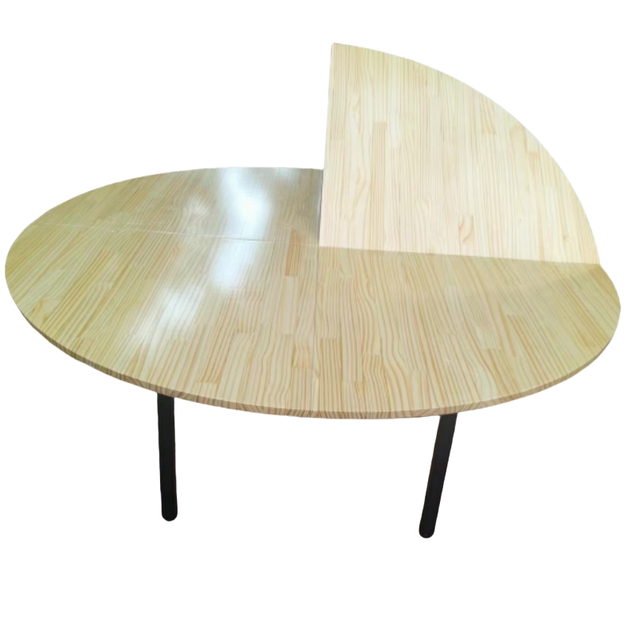 Four-fold solid wood round table For Home Table 1.4 meters 1.6 meters 1 ...