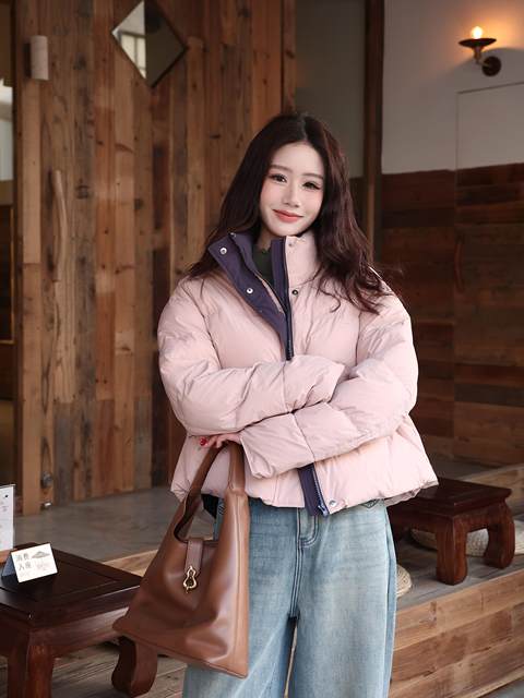 NTS97 pink lightweight down jacket short jacket top
