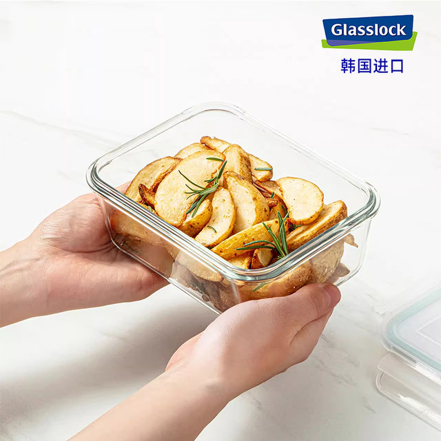 Glasslock imported large capacity tempered glass fresh-keeping box ...