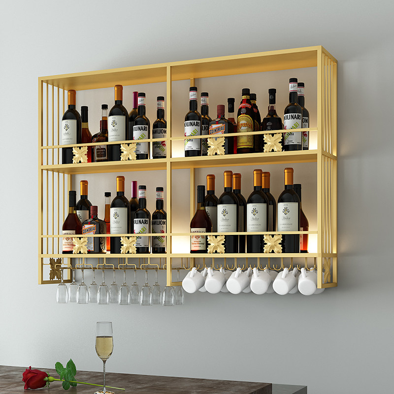 Bar Wine Rack Wall Hanging - Creative Upside Down Wine Glass Display Stand
