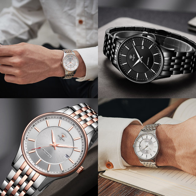 Shanghai watch men's diamond waterproof luminous 3190 business 8021 ...