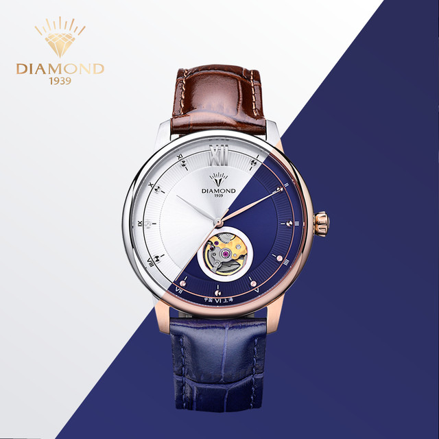 Shanghai Watch 9mm Thin Hollow Automatic Mechanical Fashion Simple ...