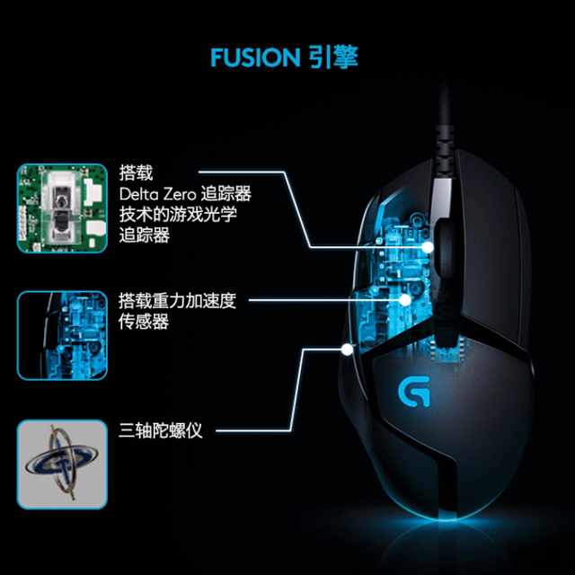 Logitech g402 wired mechanical mouse 8-button mouse macro lol chicken ...