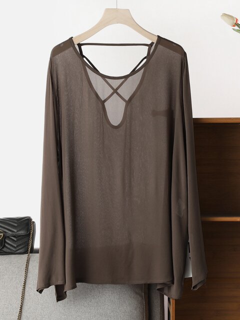 Special MV design-sensory silk backless sunscreen shirt for women in ...