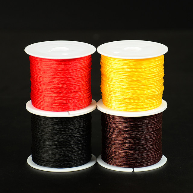 Red rope braided hand rope strand hand DIY braided rope Chinese knotted ...