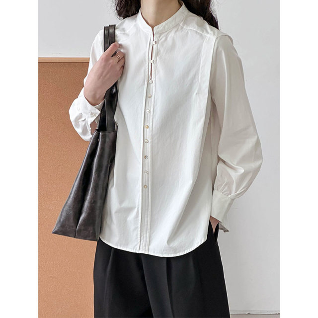 Juzhi 2025 early spring French gentle shirt for women new retro design ...