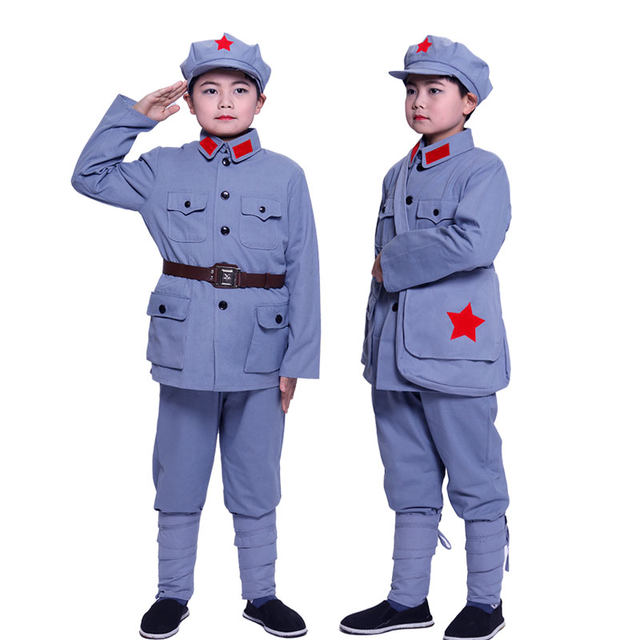 Pure cotton children's Red Army costumes Eighth Route Army clothes New ...