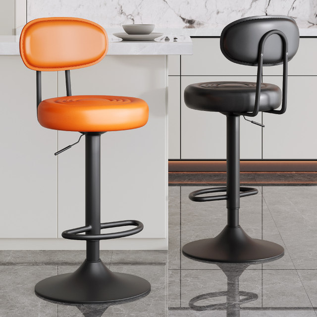 Bar chair chair high stool lift rotating household modern simple bar ...