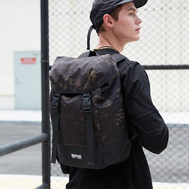 Tide brand backpack Men's street casual computer travel backpack ...