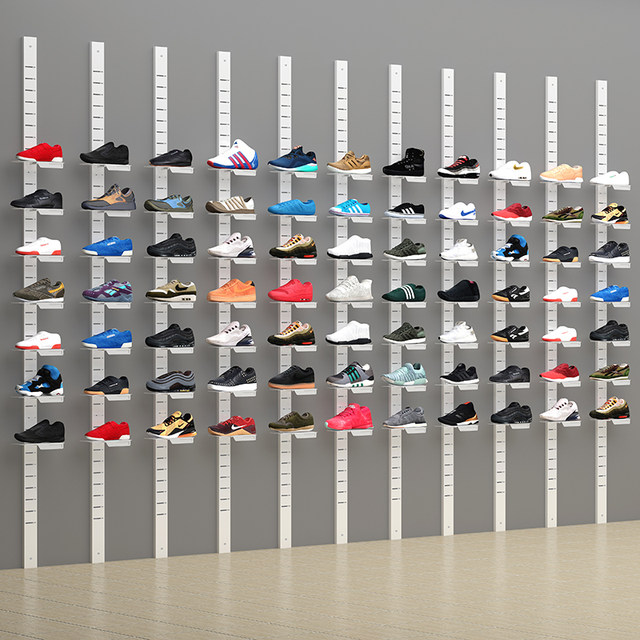 Shoe store shoe rack display rack commercial shoe rack store wall ...