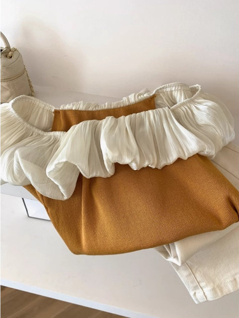 Special luxury brands in counters pick up women's orange one-shoulder ...