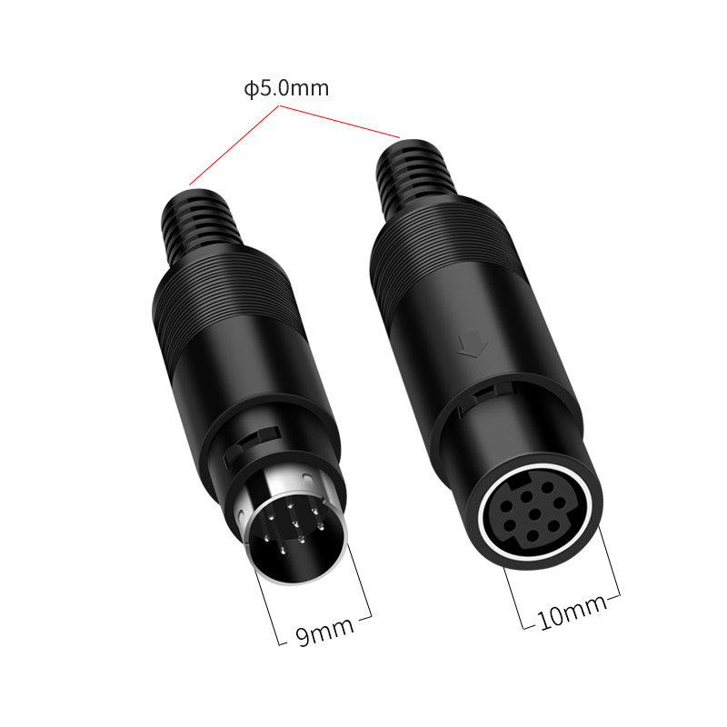 Yulu s – petite prise à 8 cœurs, connecteur md8, plc à tête ronde ...