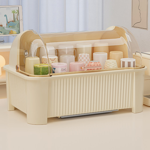 Desktop cup storage rack water cup storage box tea cup tray drain cup ...