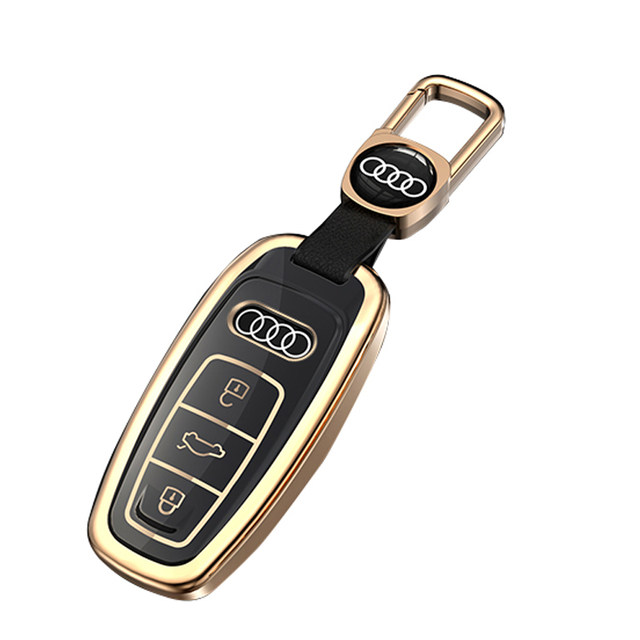 Audi a4L key cover a6 car 24 models q5L men's a3 aluminum q3 metal buckle q2 high-end a5 new q7 ...