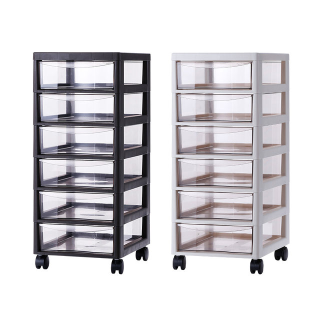 JEJ office A4 file storage cabinet drawer-type plastic handbook tape ...