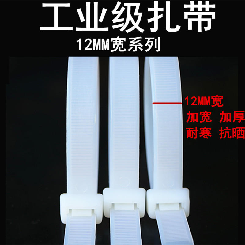 12X300尼龙扎带宽12mm长300mm*400*500*600*650*750宽又结实100条-淘宝网