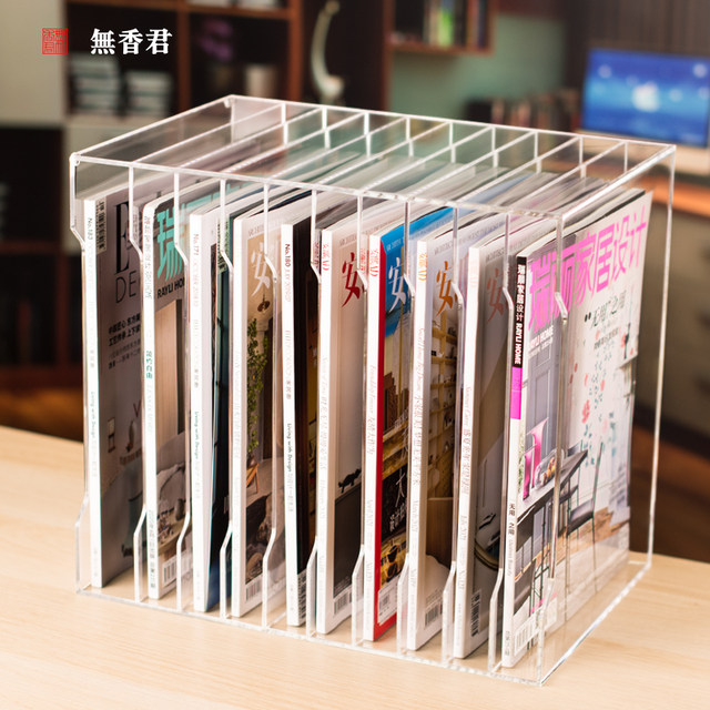 Office Transparent Acrylic Desktop File Rack Document Folder Storage ...