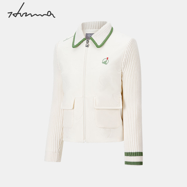 [Fashionable Golf] HONMA Knitted Lapel Cotton Warm and Water-Repellent ...