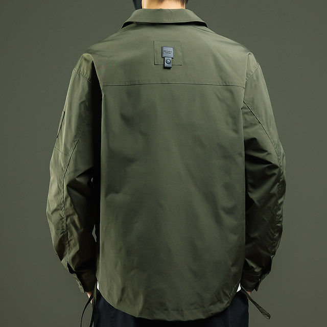 Spring and Autumn Outdoor Work Jacket Men's Cotton Coat Army Green ...