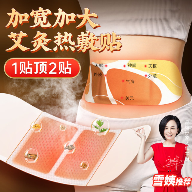 Moxibustion patch mugwort hot compress pack fever stomach abdomen waist ...