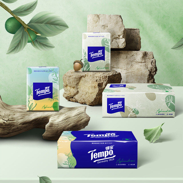 Tempo handkerchief, paper fir green fruit wood fragrance Debao tissue ...