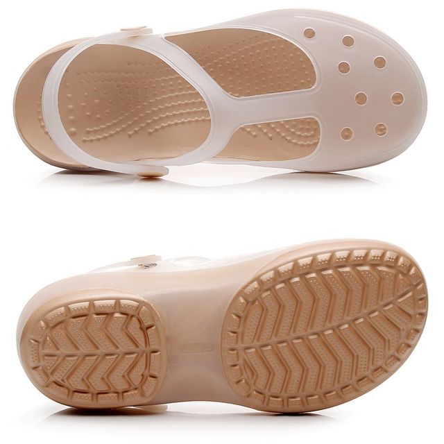 JDOV Crocs women's summer thick-soled non-slip outer slippers Baotou ...