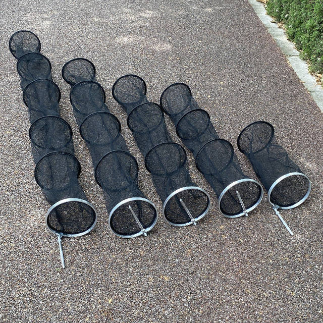 Stream fish guard net bag small mesh fishing guard portable folding ...