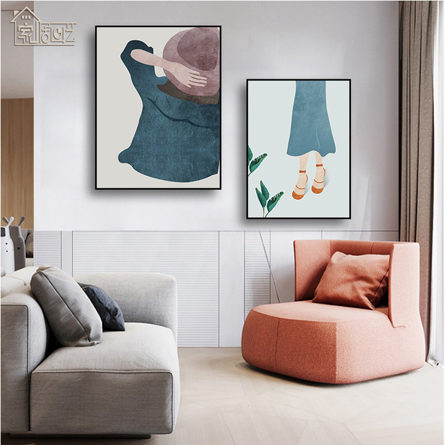 Clothing store Simple Nordic INS style Modern Girls Fashion Character ...