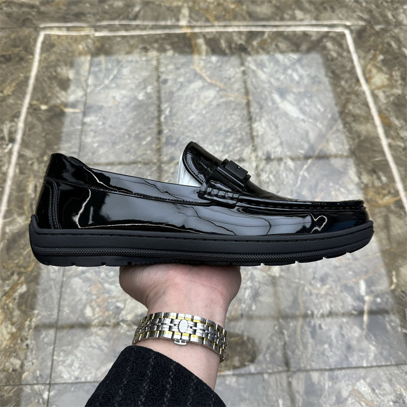 Men's Dou Doudou Shoes Spring New One Pnegen Leather Shoes Bright ...