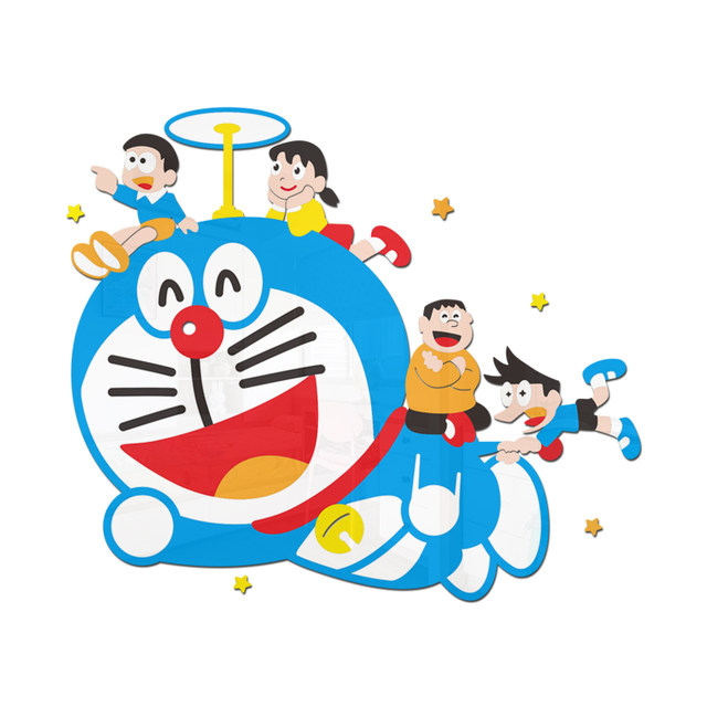 Doraemon wall stickers three-dimensional children's room wall ...