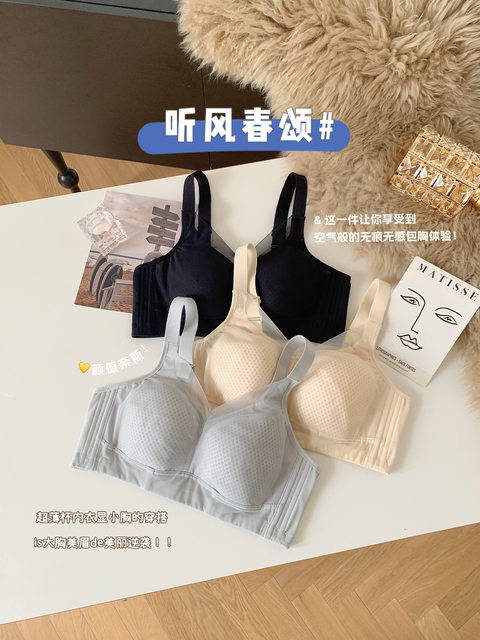 Seamless Large Bust Minimizing Bra for Women, Full Cup, Thin ...