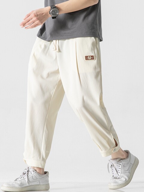 Mulinsen Fashion Casual Pants Men's Cropped Pants Light Luxury Small ...