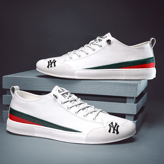 High-end red men's shoes, men's zodiac year red casual leather shoes ...