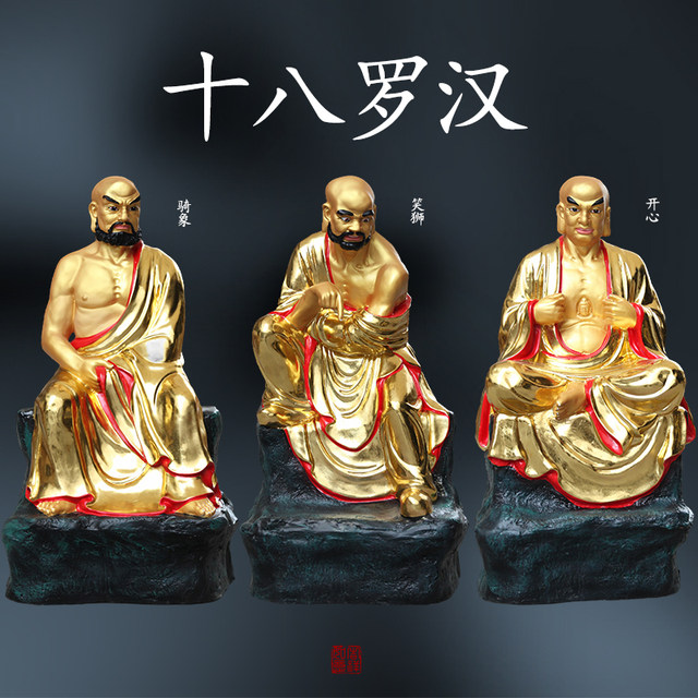 The temple large -scale Luo Han Buddha statue is dedicated to the ...