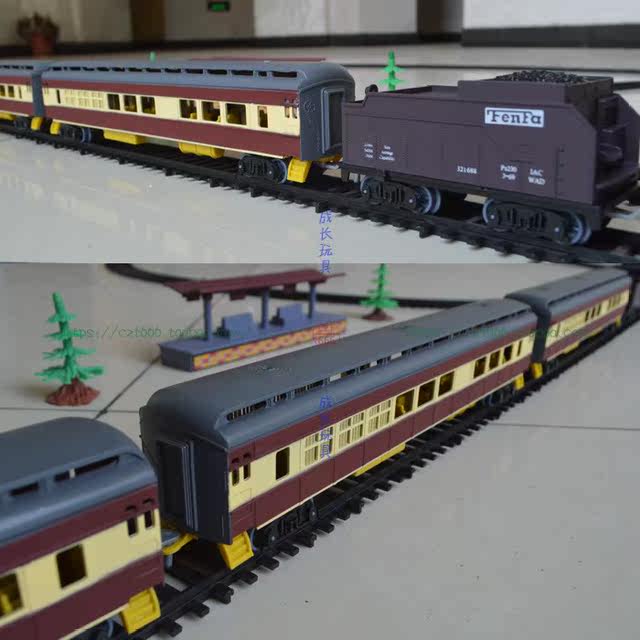 High-quality simulation steam locomotive toy children's electric track ...