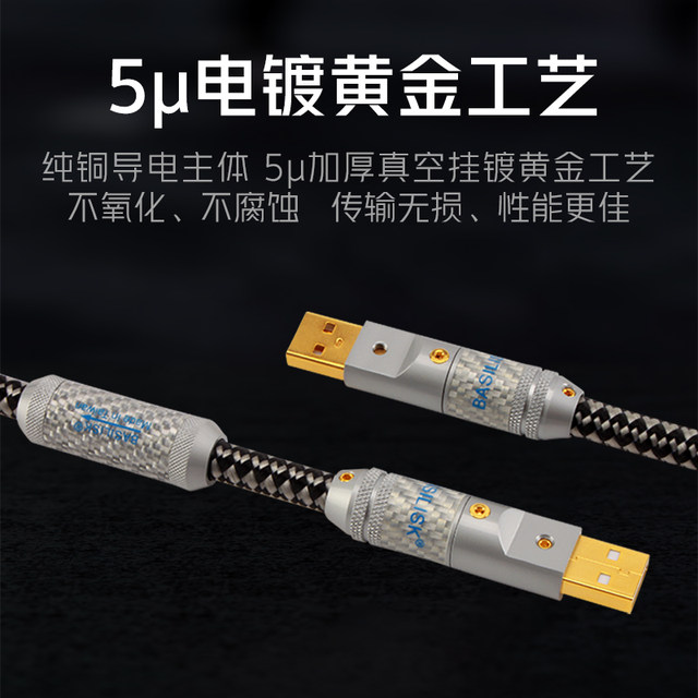 Gila monster single crystal copper USB audio cable Typec to square port ...