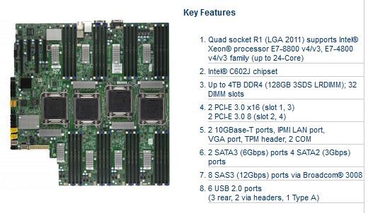 超微SuperMicro X10QBL-4CT 服务器主板 4路 E7 V3V4 C602J-淘宝网