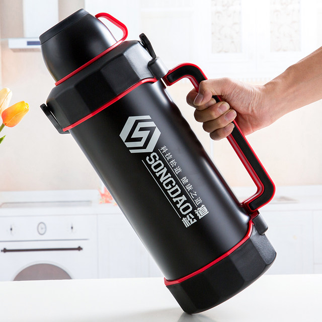 Stainless steel insulation pot large-capacity kettle outdoor portable 3L travel pot household ...