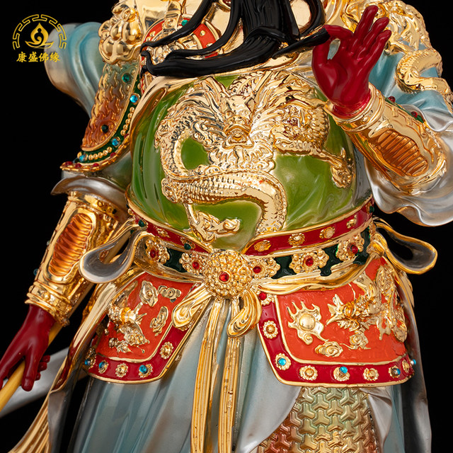 Dinglongguan Gong God statue of pure bronze gilt gold new Gold Martial ...