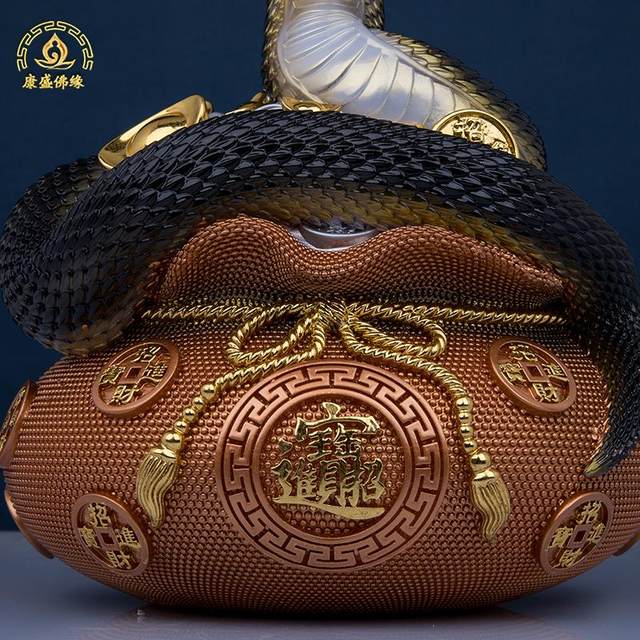 White marble python real body blessing bag fortune ornaments twelve ...