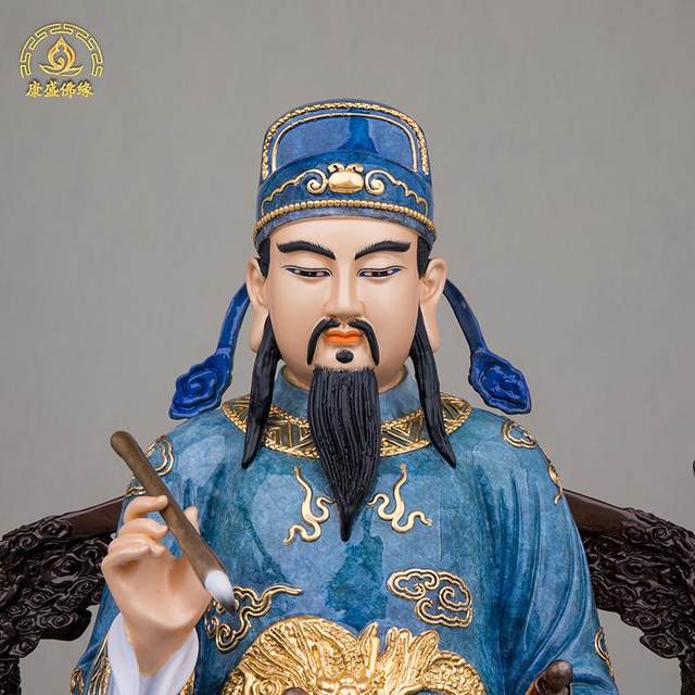 Taiwan pure copper thermal coloring Wenchang Emperor statue Wenqu ...