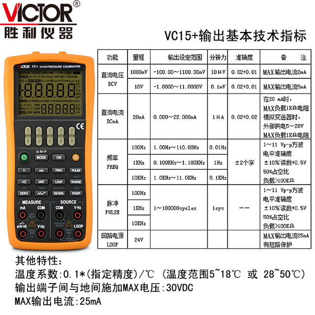 Victor Victory VC11+Process Voteter VC14+current/voltage signaling device calibration VC15+