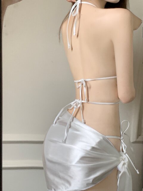 mosricci pure and sexy diamond European and American triangle bikini small breast strap triangle ...