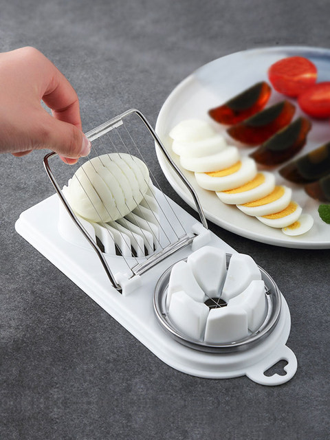 Multifunctional egg cutter, stainless steel manual preserved egg slicer ...