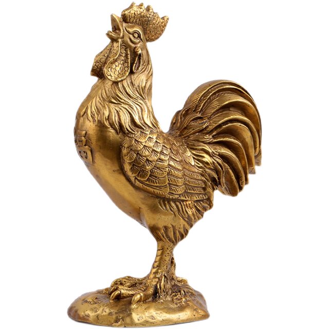 Rooster decorative zodiac chicken golden chicken ingot trick Feng Shui ...